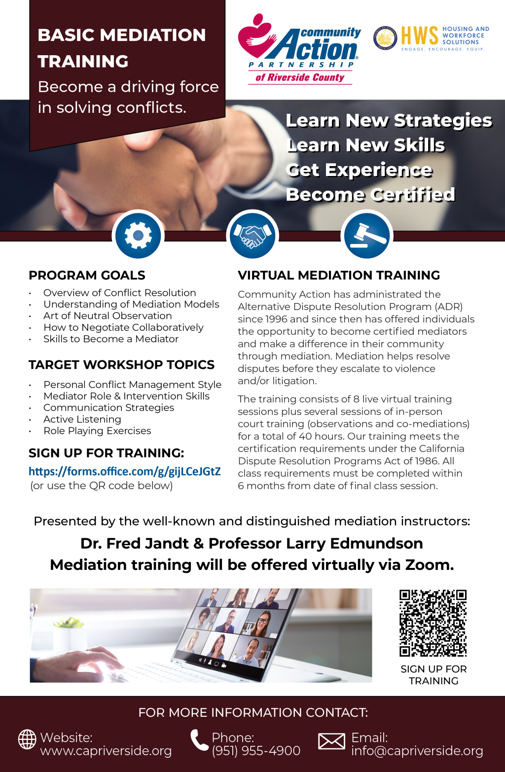 BASIC MEDIATION TRAINING | Community Action Partnership of Riverside County